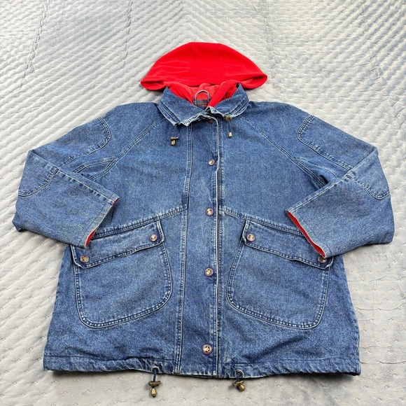 Stefano | Jackets & Coats | Stefano Denim Jacket Womens Plus 82 Blue ...